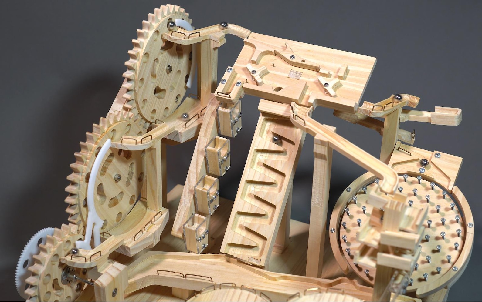 Three Stages Lifting - Amazing Wooden Kinetic Marble Machine Assembly ...