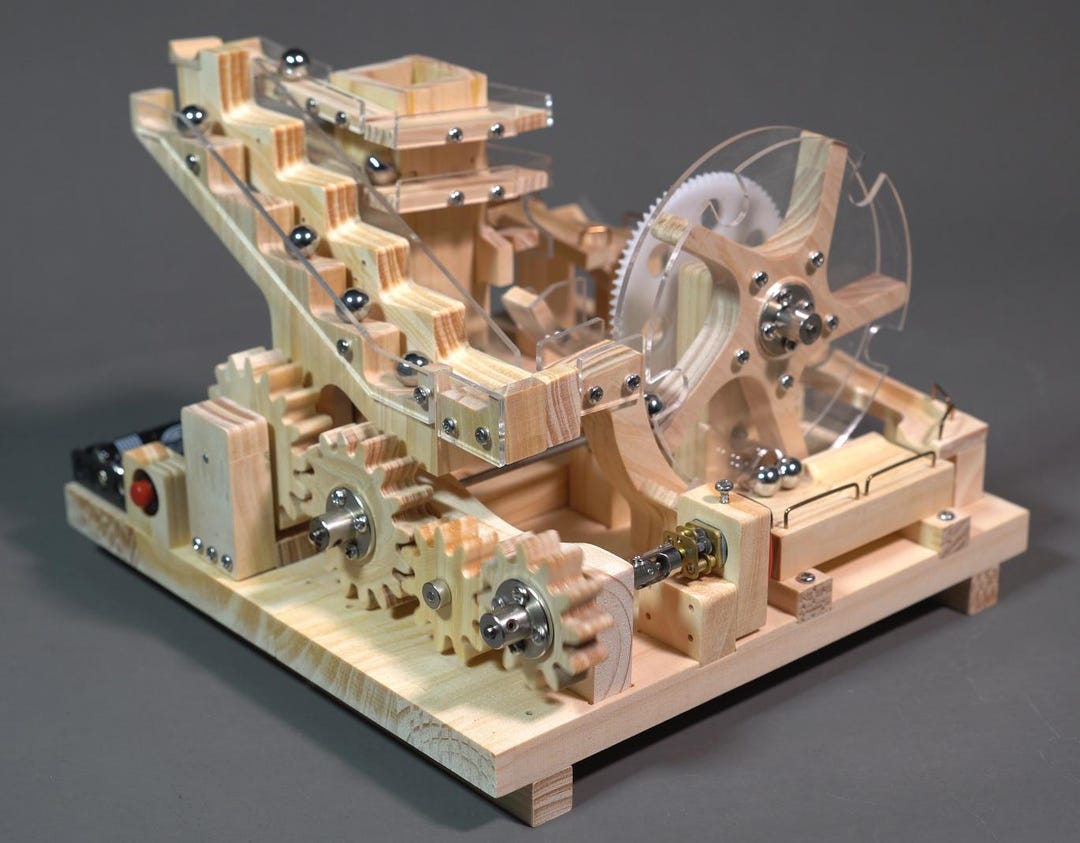 Wooden Marble Run: 3D Stair Mechanism Puzzle DIY Kit - Etsy
