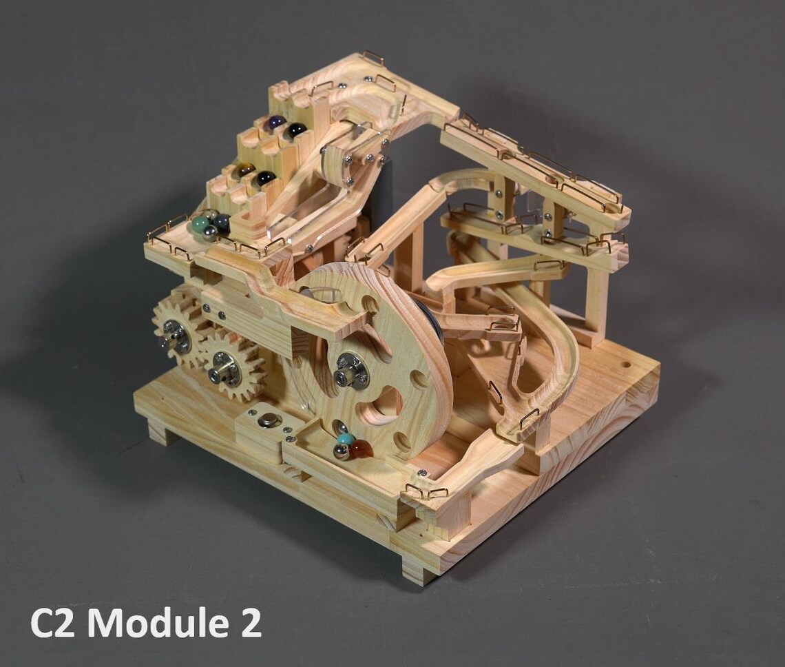 Wooden Marble Run - C2 Crankshaft Kinetic Art DIY Kit (PDF) - Etsy