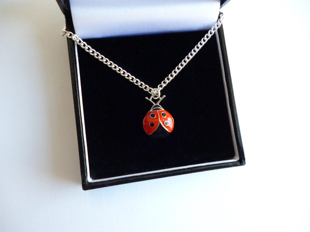 Lovely Ladybug Ladybird Necklace Pendant Charm Choker Gift Silver ...