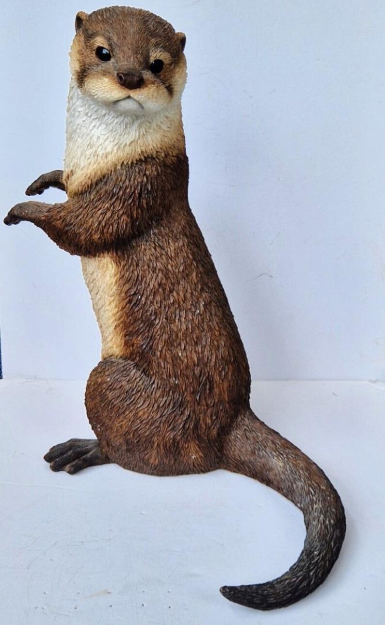 Large Heavy Country Artists Otter Figurine Animal Hand Made 02312 ...