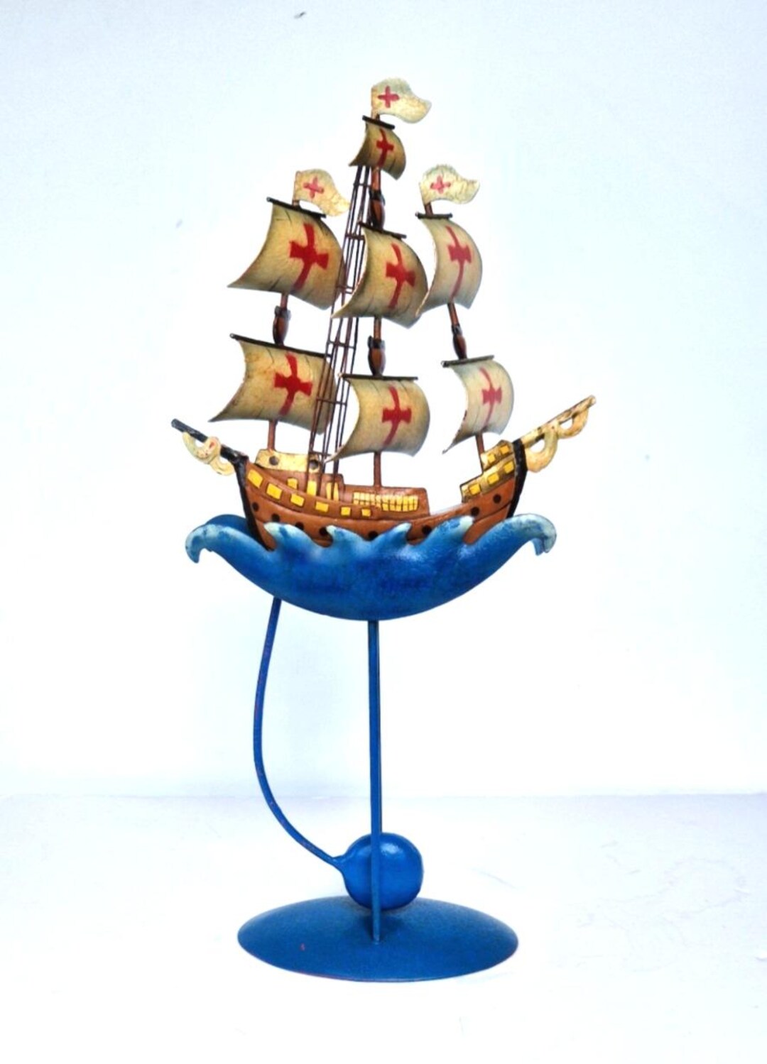 Vintage Tin Toy Game Swinging Pendulum Toy - Santa Maria Christopher ...
