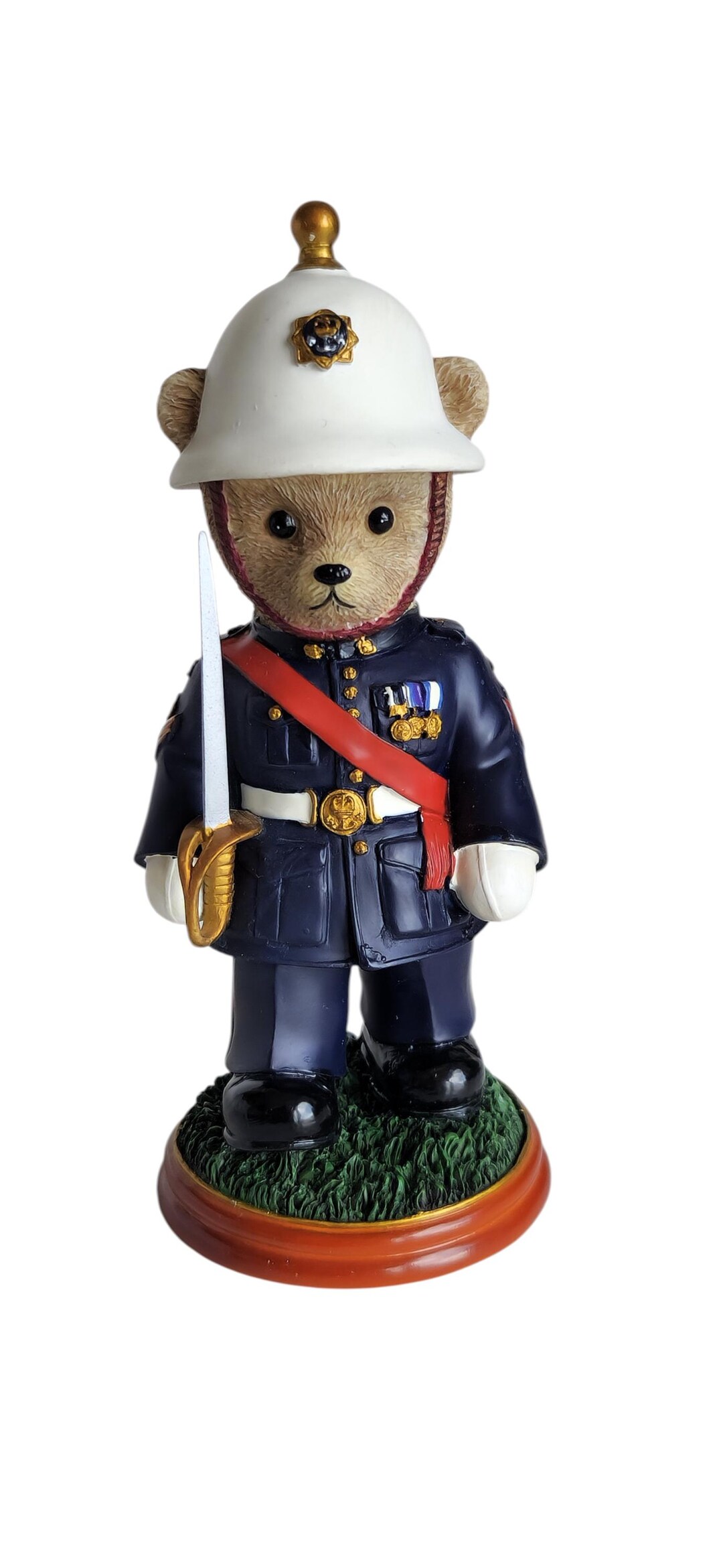 Dress Blue Bear Figurine Vtg Faithful Fuzzies Hamilton Collection ...