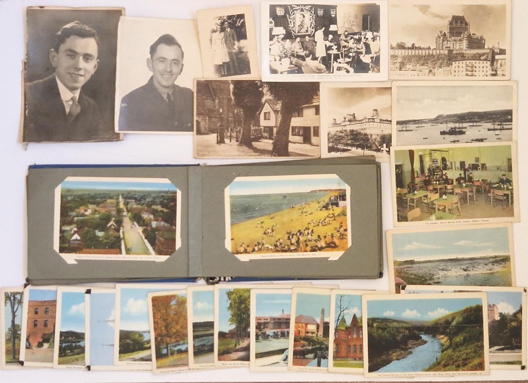 RAF Canada WWII Postcard Archive 70 Cards & 3 Photos Valentine Canadian ...