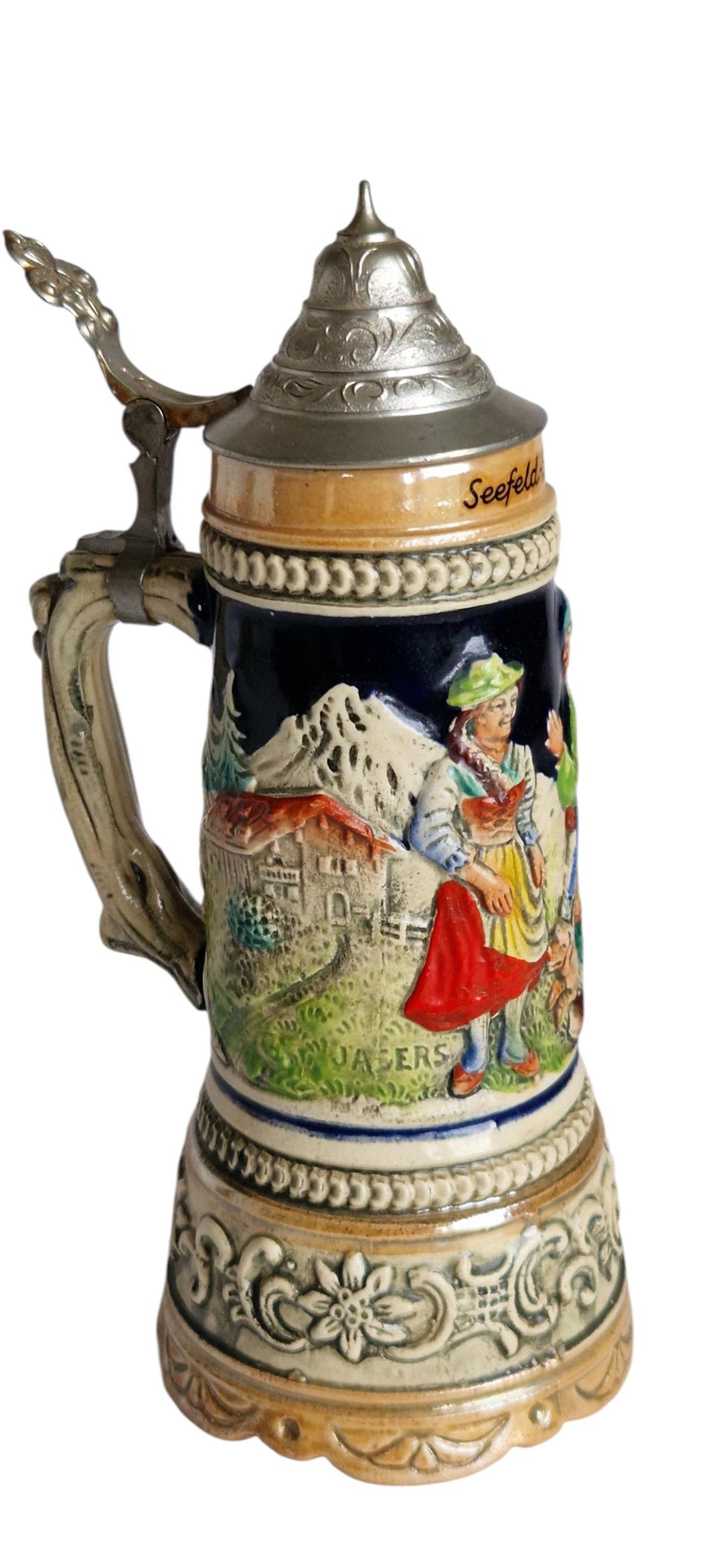 Vintage Musical Beer Stein 20cm, Reuge Swiss Movement Tankard With ...