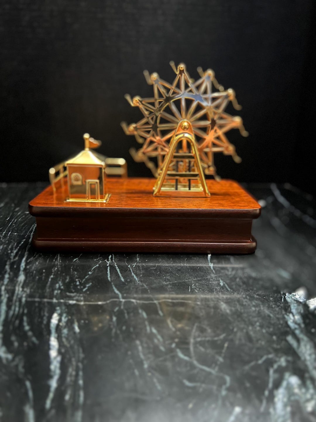 Ferris Wheel Music Box: Brass-tone Carnival Scene, Wind-up Mechanism - Etsy