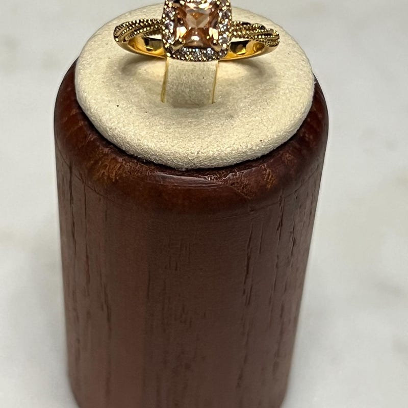 Vintage Peach Stone Ring - Etsy