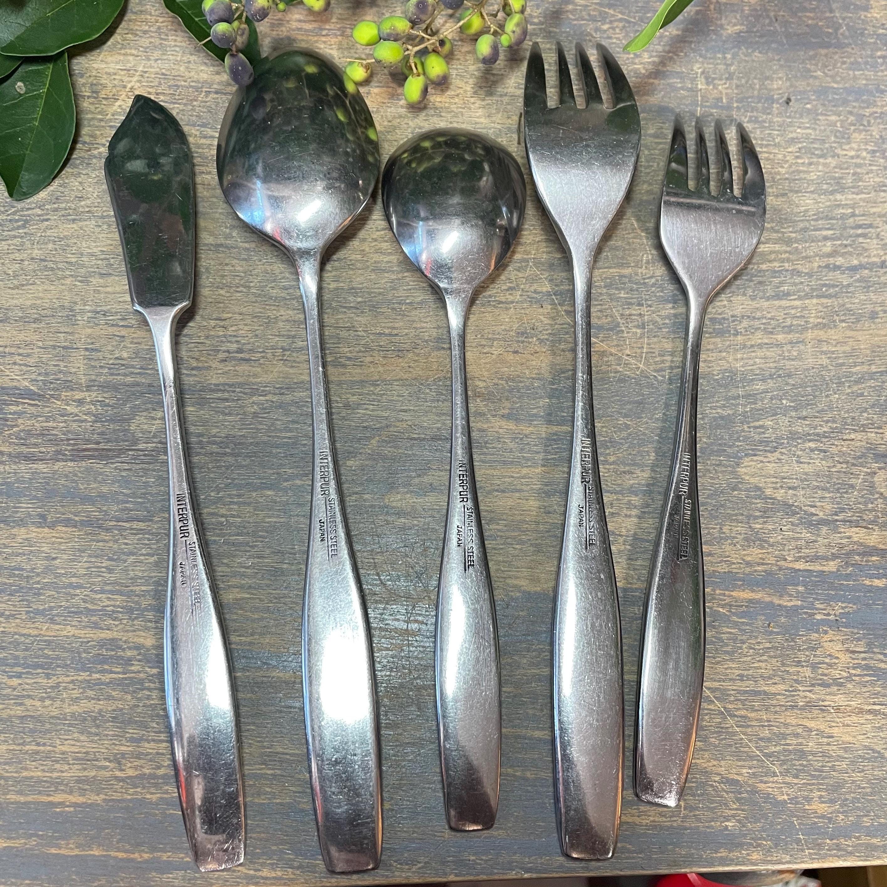 Interpur Embossed Roses Floral Stainless Steel Flatware Japan INR28 ...