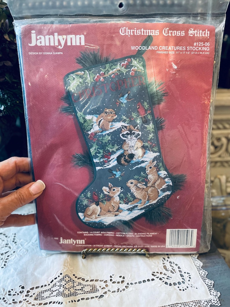 Christmas Craft Kits Stocking Bucilla Janlyn Paragon Needlepoint Felt ...