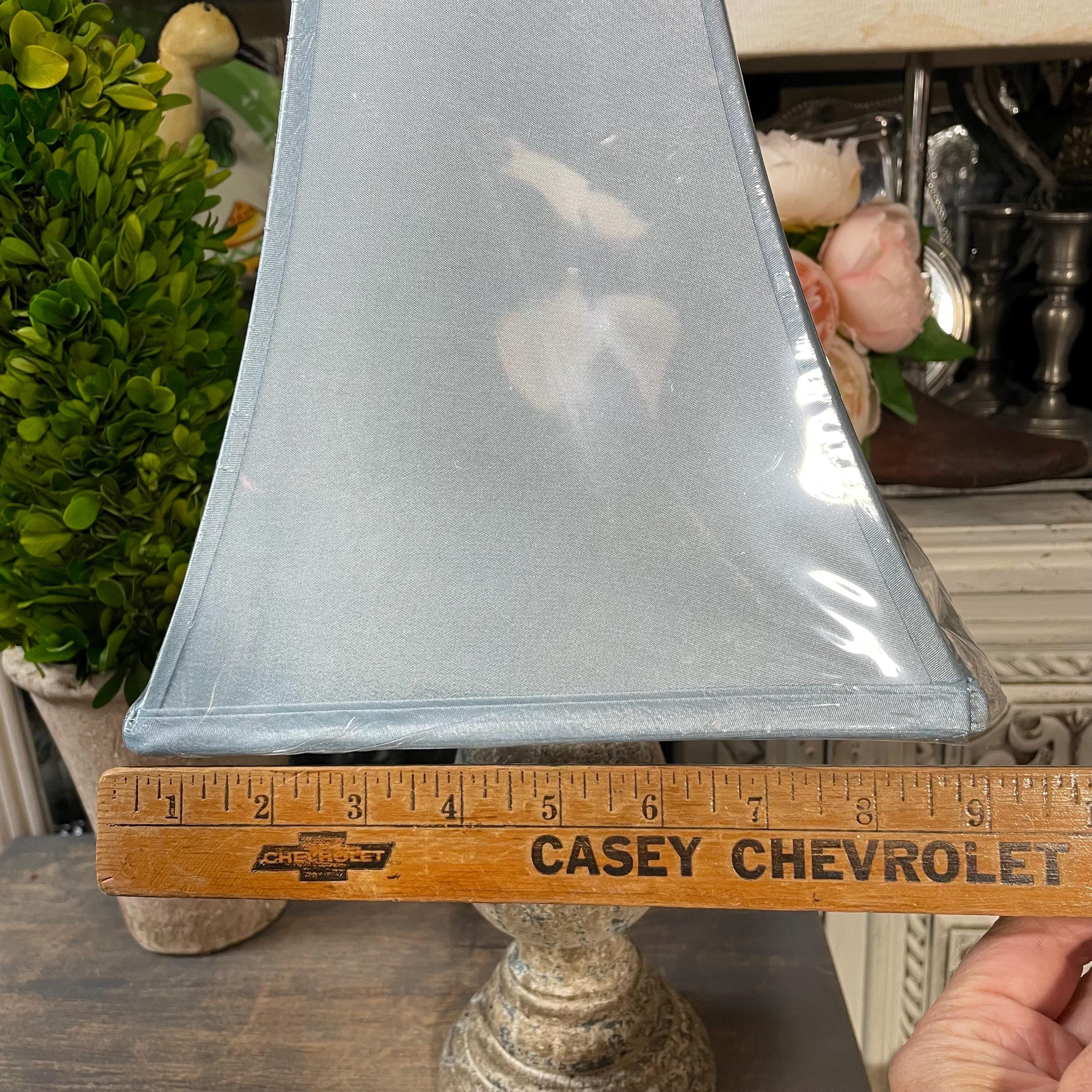 Light Blue Satin Crepe Fabric Bell Lamp Shade Cottage Vintage - Etsy