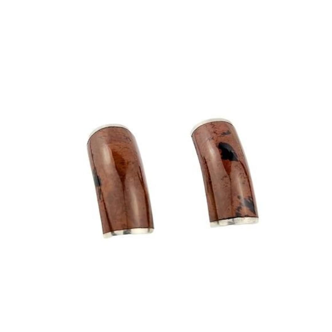 925 Tilo Taxco Mexico Sterling Slightly Curved Pierced Earrings - Etsy