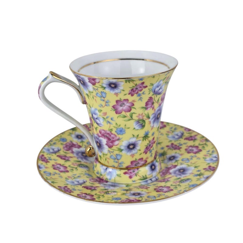 Chintz Tea Cup - Etsy