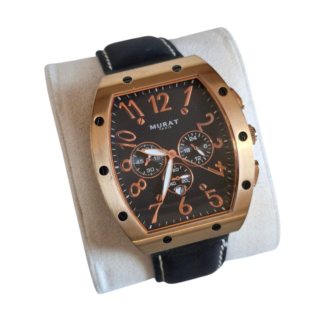 Murat Paris Quartz Watch Gold Dial Men's Classic Analog - Etsy