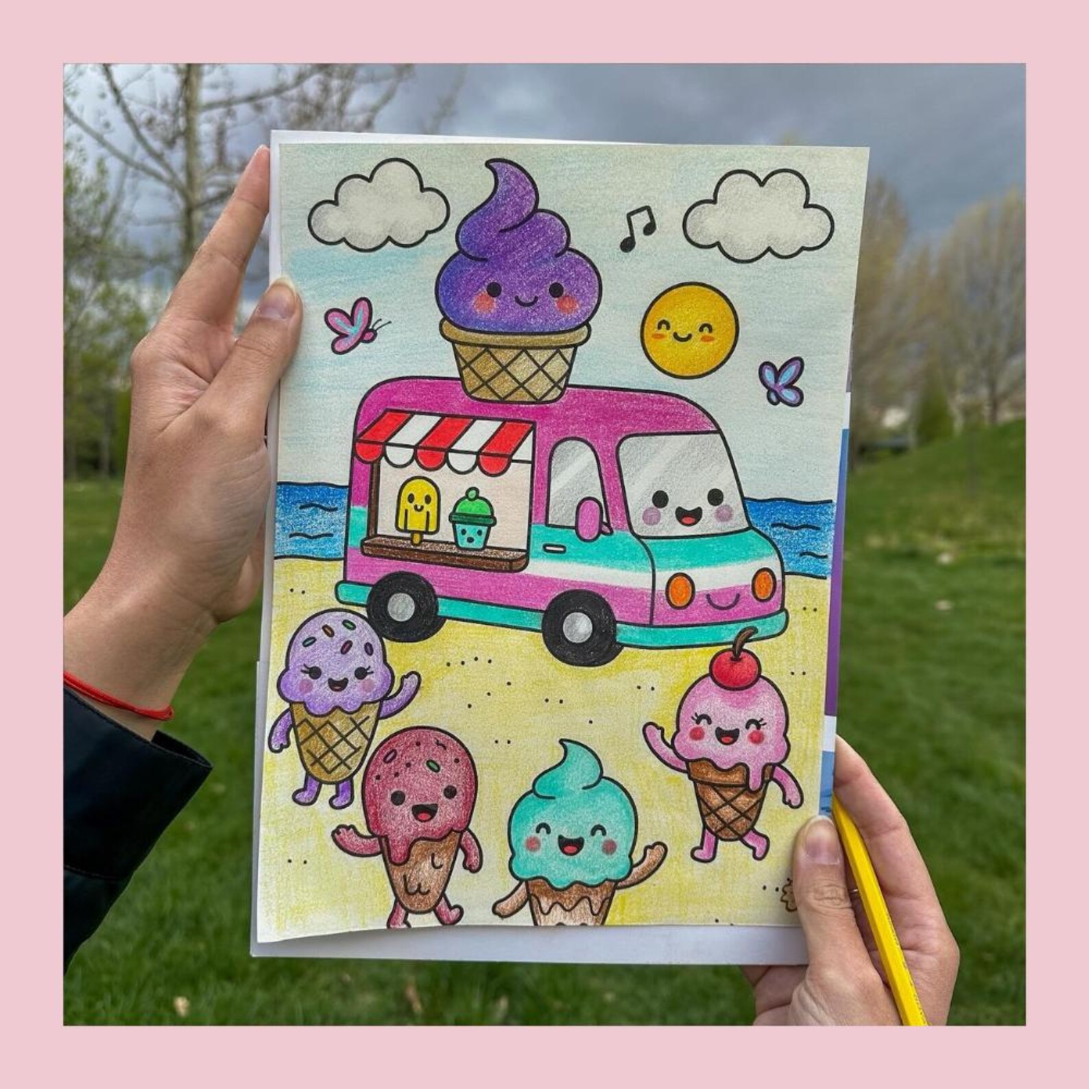 10 Kawaii Dessert Coloring Pages | Cute Ice Cream and Treats | Instant ...