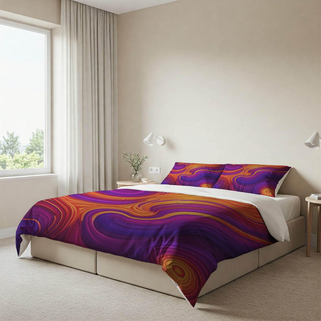 Abstract Bedding Set, Cozy Duvet Cover, Home Decor Gift, Bedroom ...