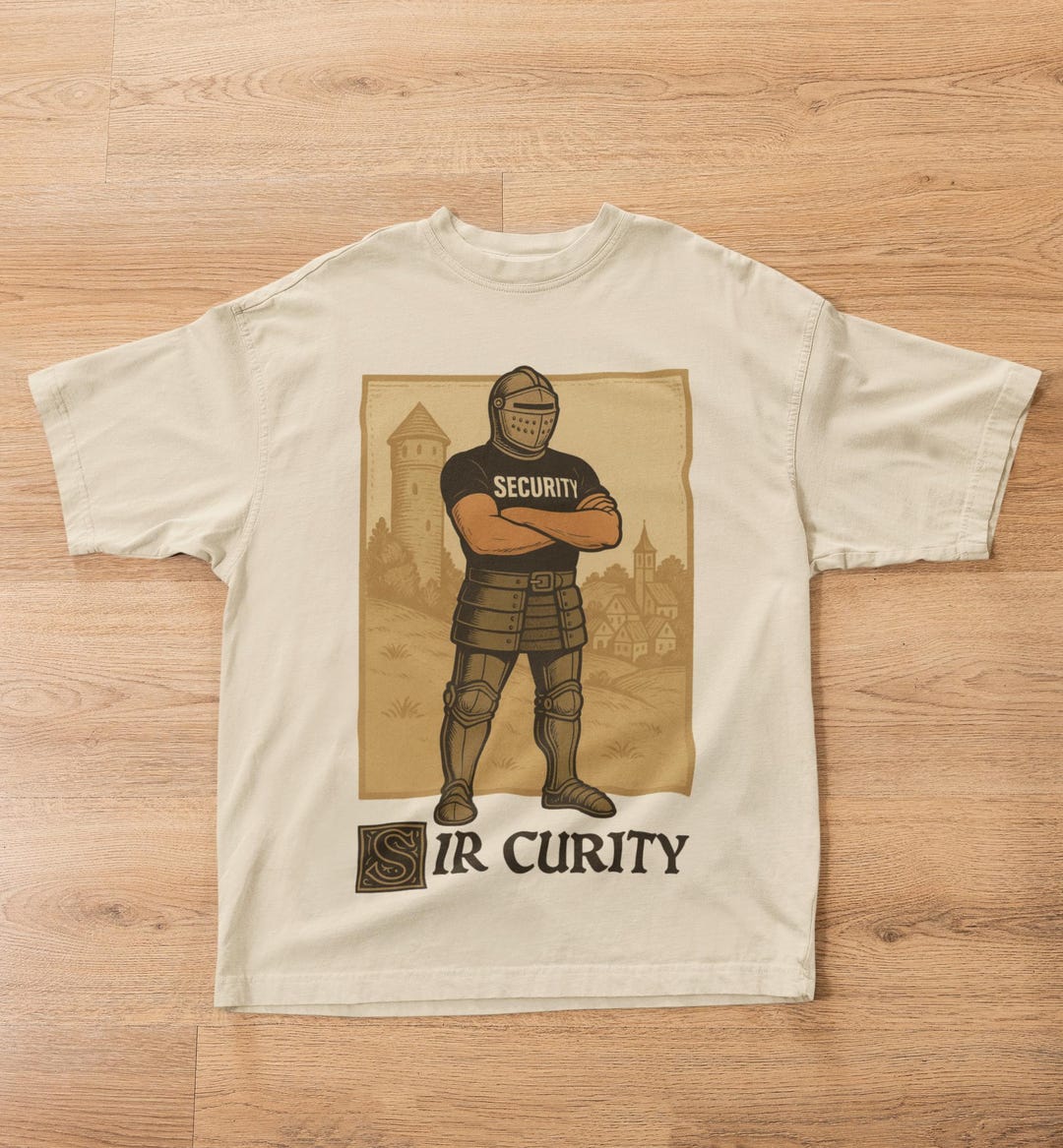 Sir Curity Funny Knight Meme Tee,vintage Sriracha Top, Genz Gag Gift ...