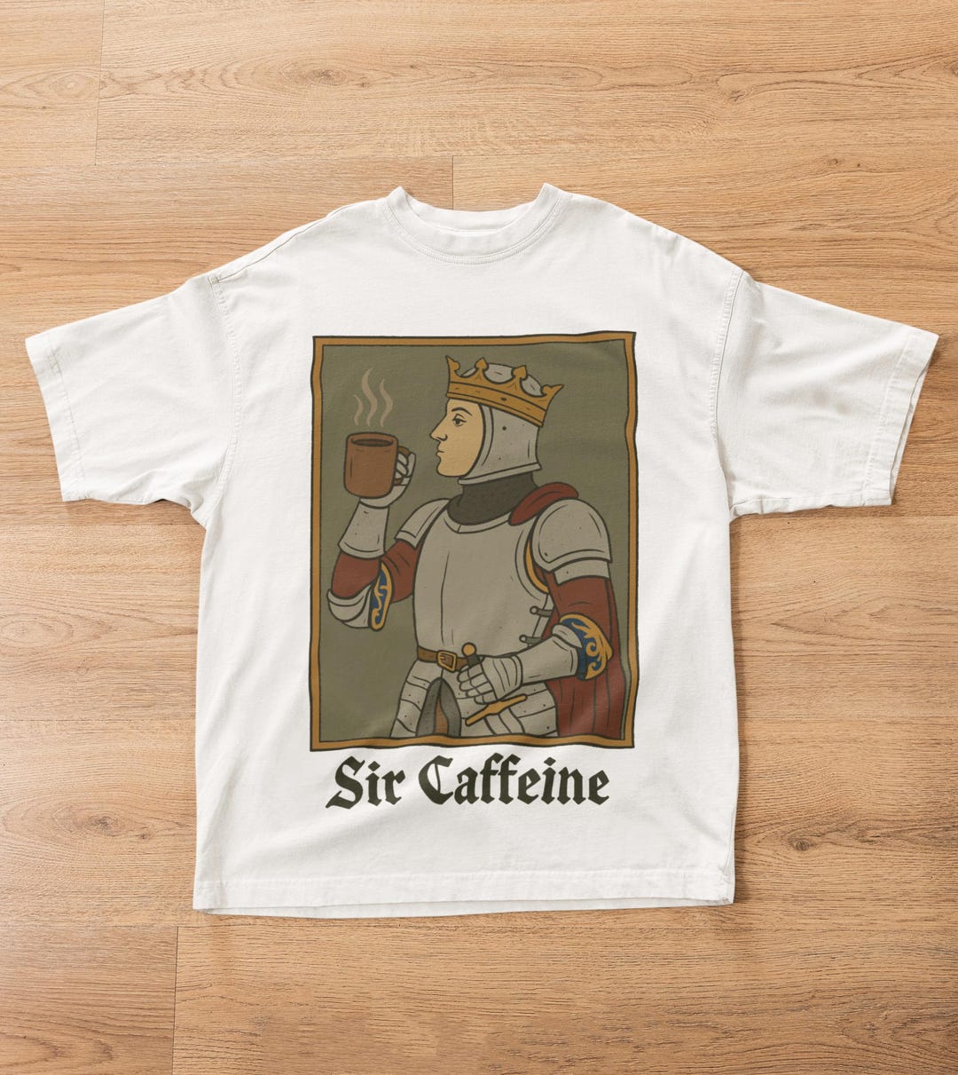Sir Caffeine Funny Knight Meme Tee,vintage Sriracha Top, Genz Gag Gift ...