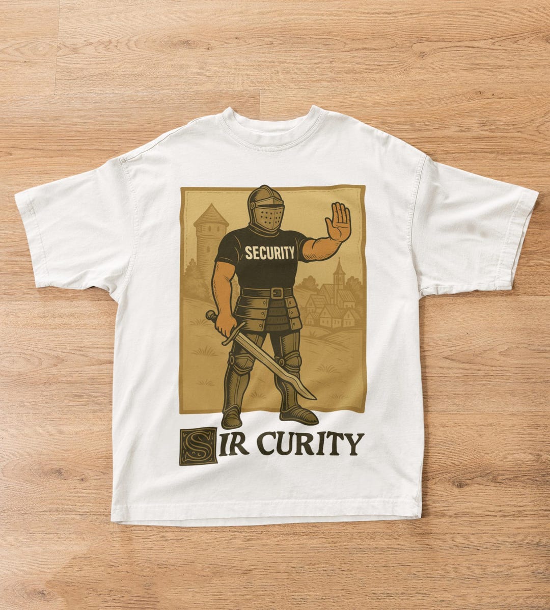 Sir Curity Funny Knight Meme Tee,vintage Sriracha Top, Genz Gag Gift ...