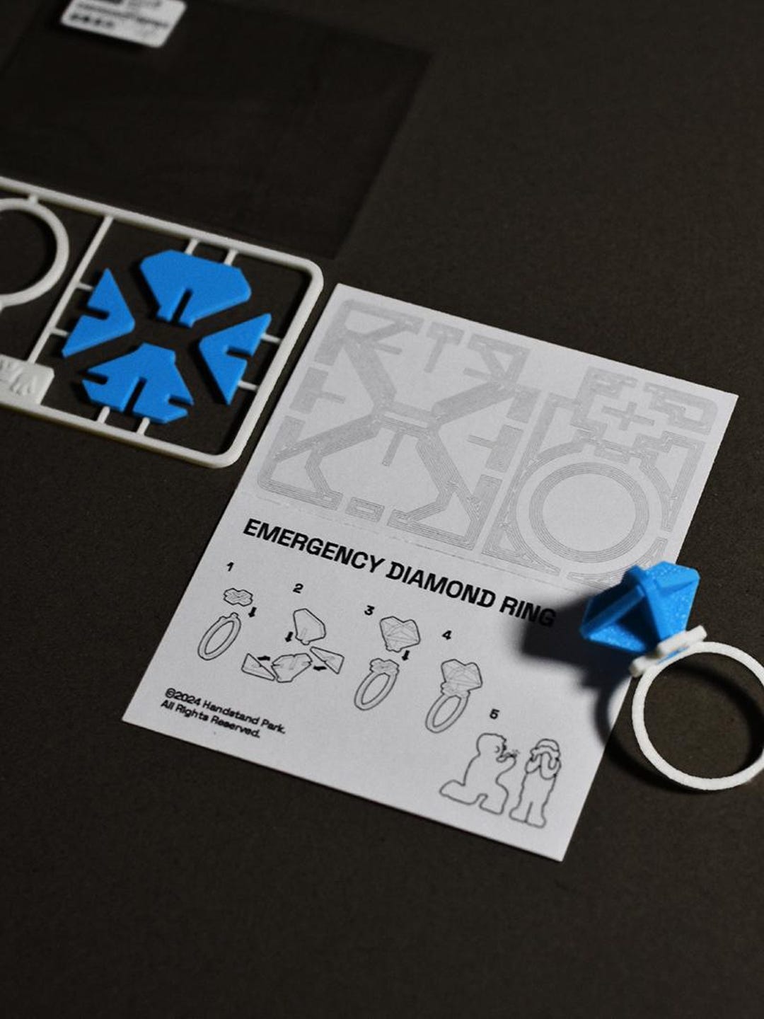 Emergency Engagement Ring | 3D Printed Diamond Ring | Romantic Gift ...