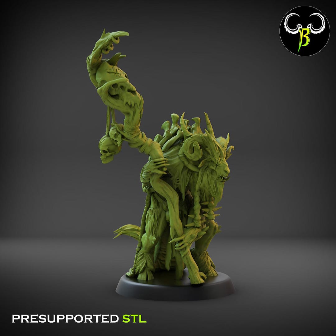 Bestial Prophet Dnd Mini Dungeons and Dragons Beastman Wargame Proxy ...