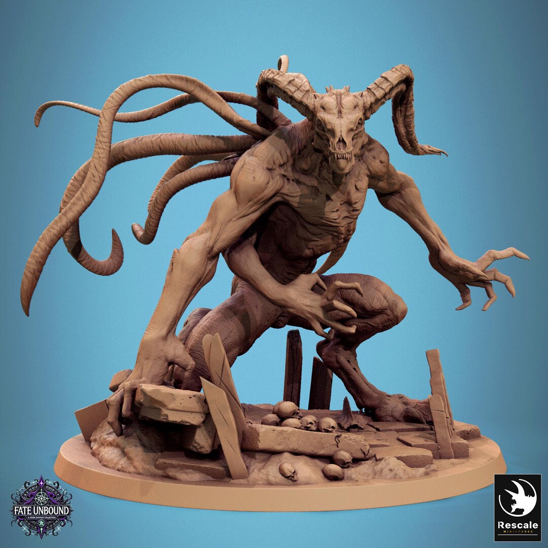 Demon Monstrosity Dnd Mini Dungeons and Dragons Miniature Wargame Proxy ...
