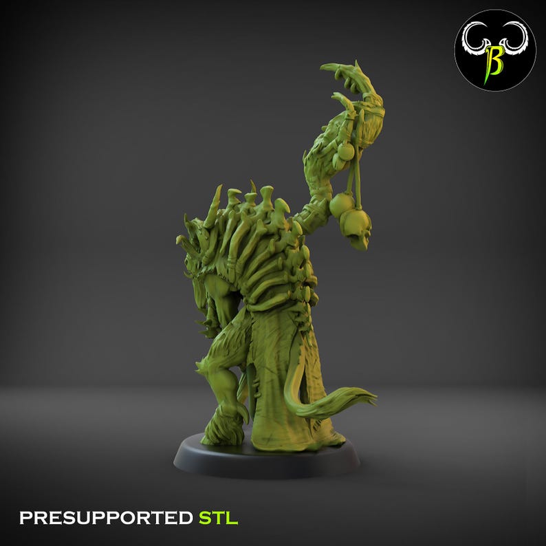 Bestial Prophet Dnd Mini Dungeons and Dragons Beastman Wargame Proxy ...