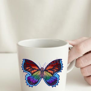 Rainbow Butterfly Clip Art: Hand-drawn Illustration (digital Print) - Etsy