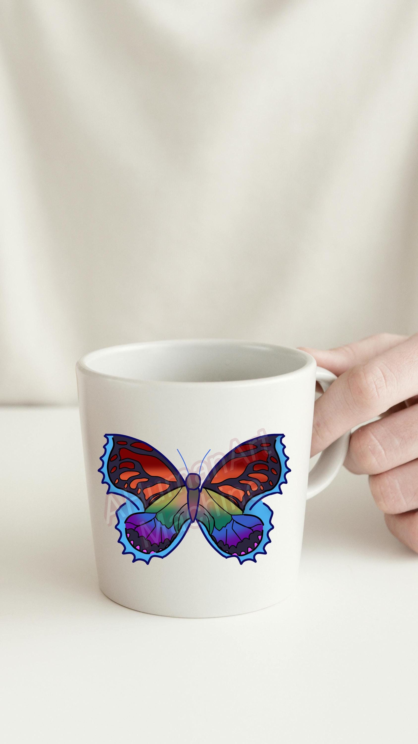 Rainbow Butterfly Clip Art: Hand-drawn Illustration (digital Print) - Etsy