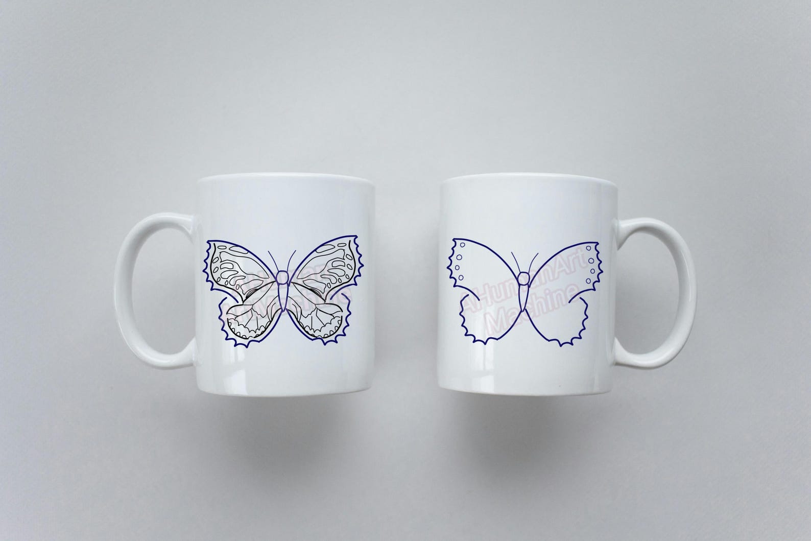 Butterfly Line Art Prints: Uncolored Insect Drawings (digital Download ...