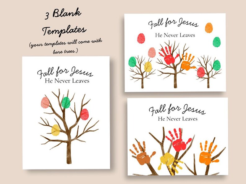 Fall for Jesus Handprint Art: Christian Kids Craft (digital Download ...
