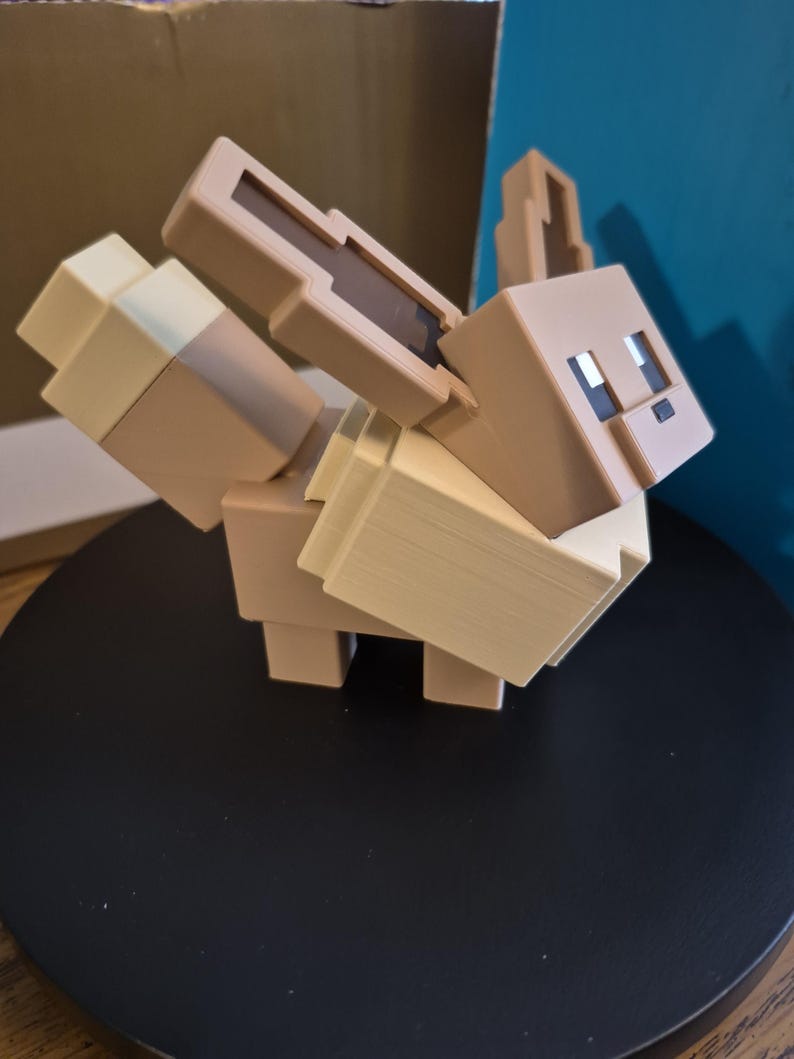 Eeveelutions Block Style | Pixel Eevee Standing Desk Toy - Etsy