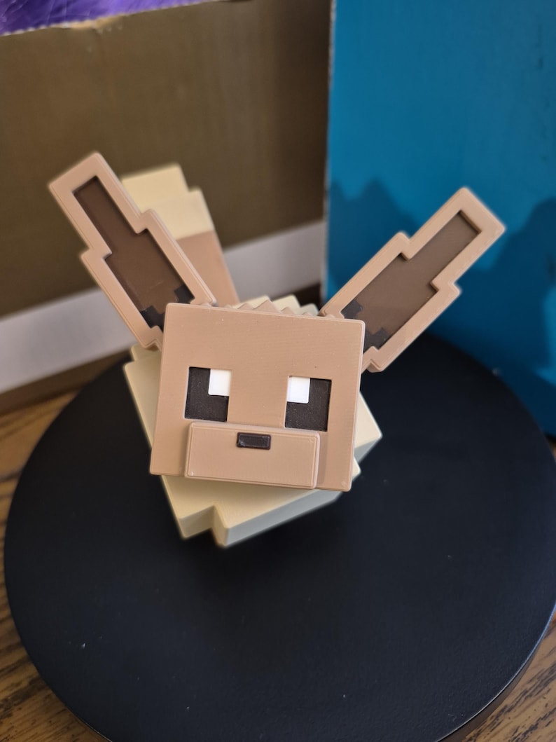 Eeveelutions Block Style | Pixel Eevee Standing Desk Toy - Etsy