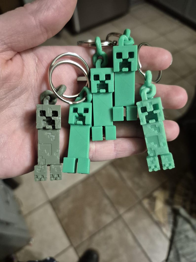 Creeper Keychain Party Favor | Video Game Monster Accessory - Etsy