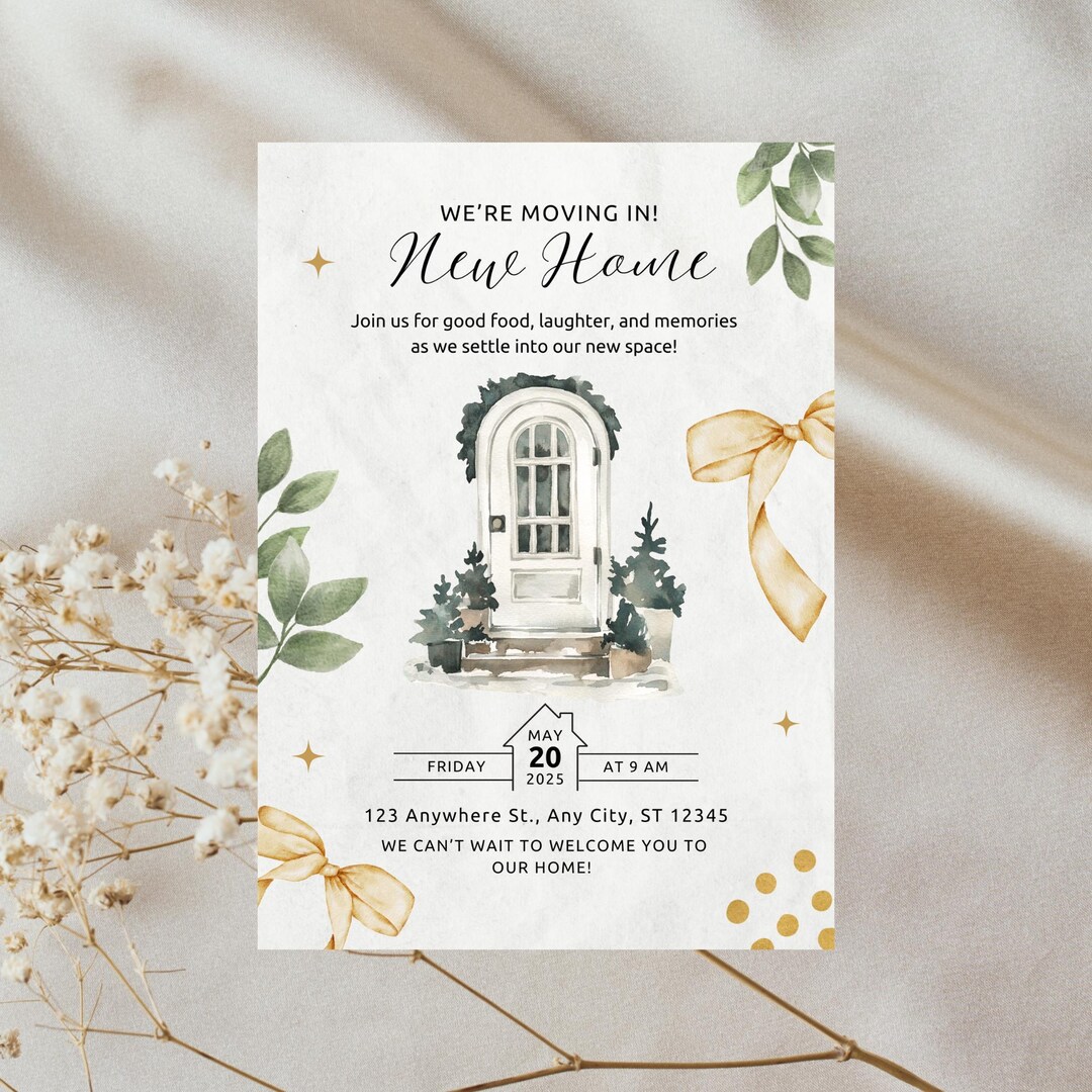 House Warming Invitation - Instant and Digital Download - Customizable ...