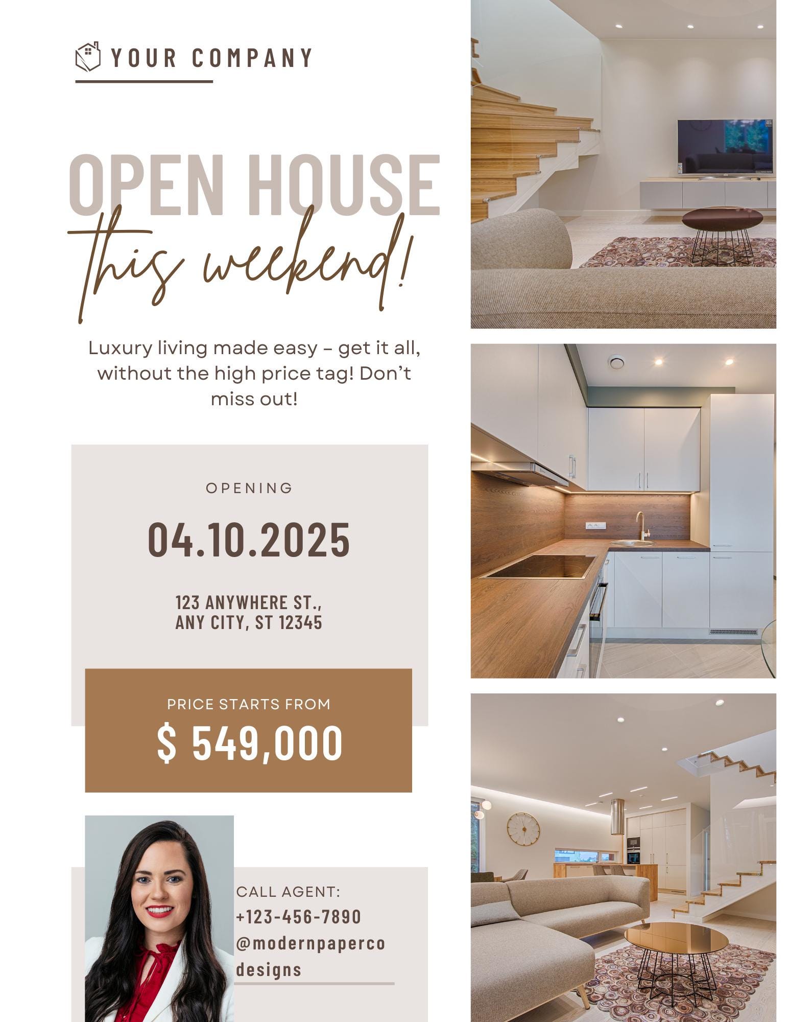 Open House Template - Real Estate - Instant and Digital Download ...