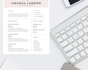 Resume Template - Digital Download - Instant Access - Customizable - Etsy