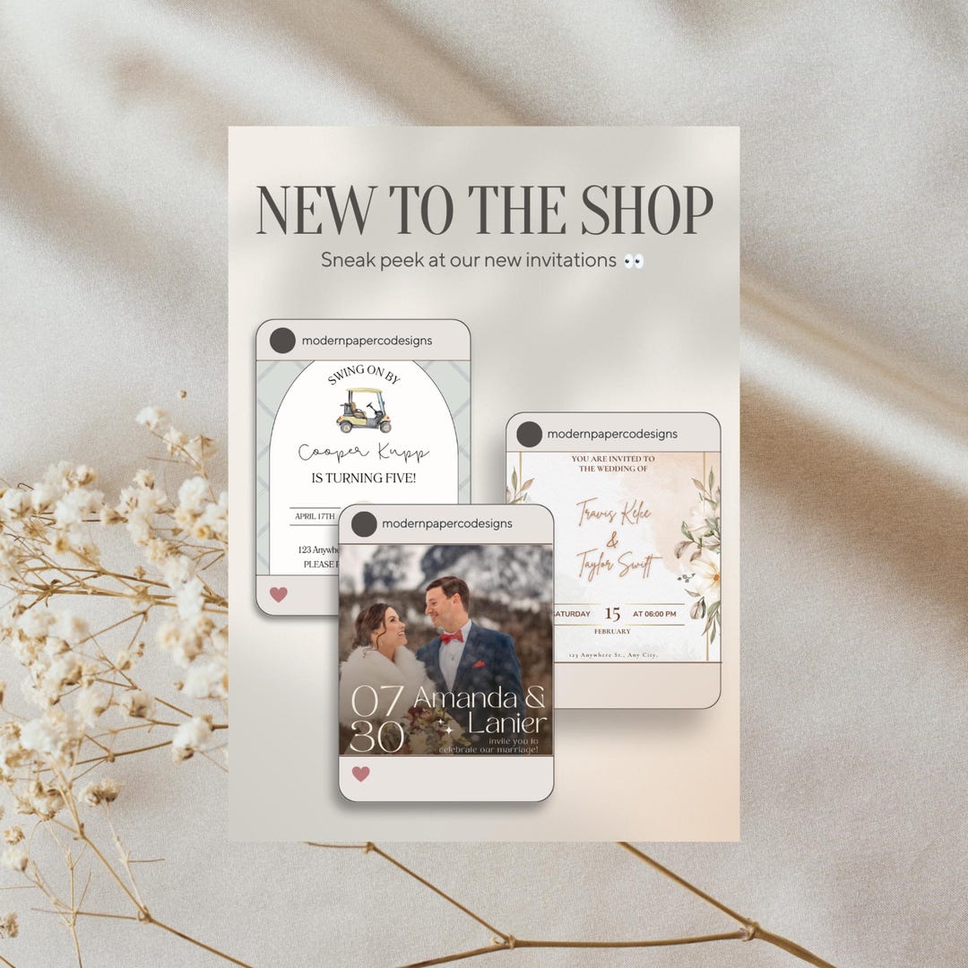 Instagram Post Template - New to the Shop - Social Media Templates ...