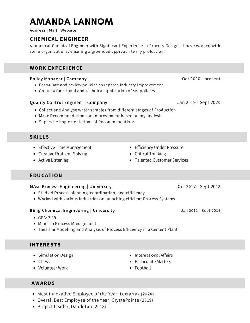 Resume Template - Digital Download - Customizable - Easy to Use - Etsy