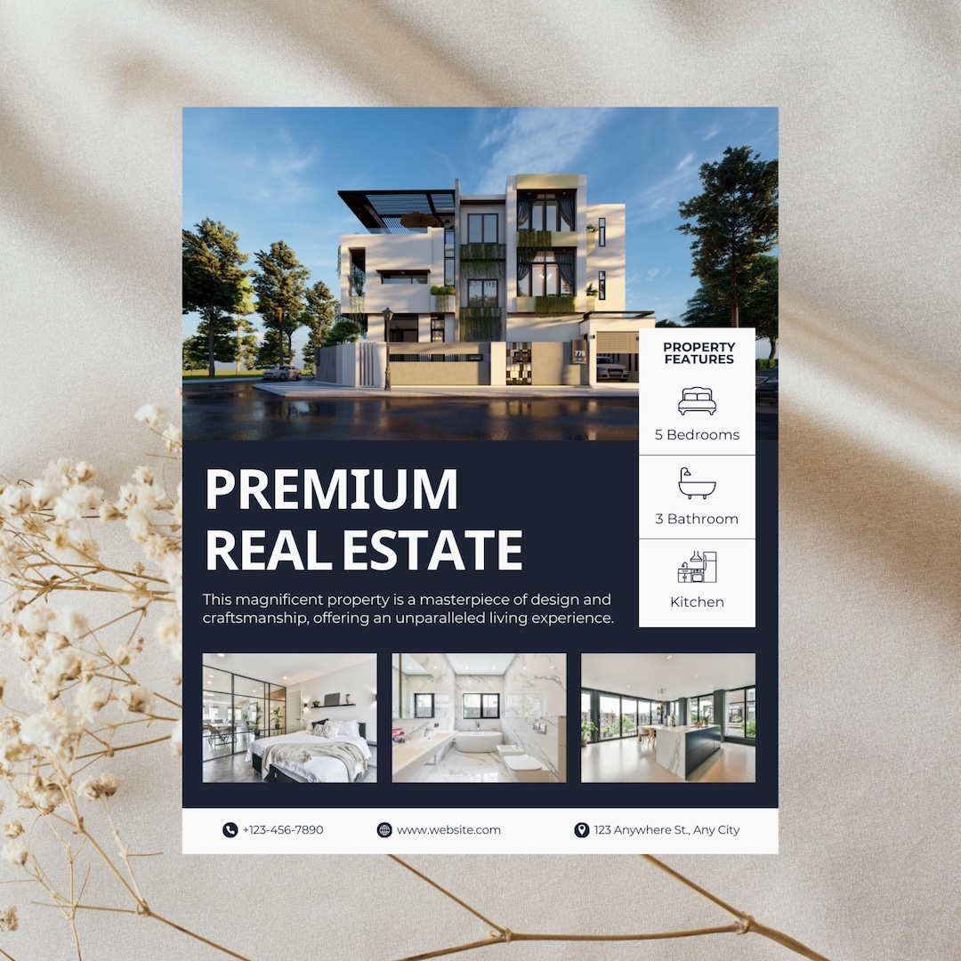 Real Estate Template - Instant and Digital Download - Customizable - Etsy