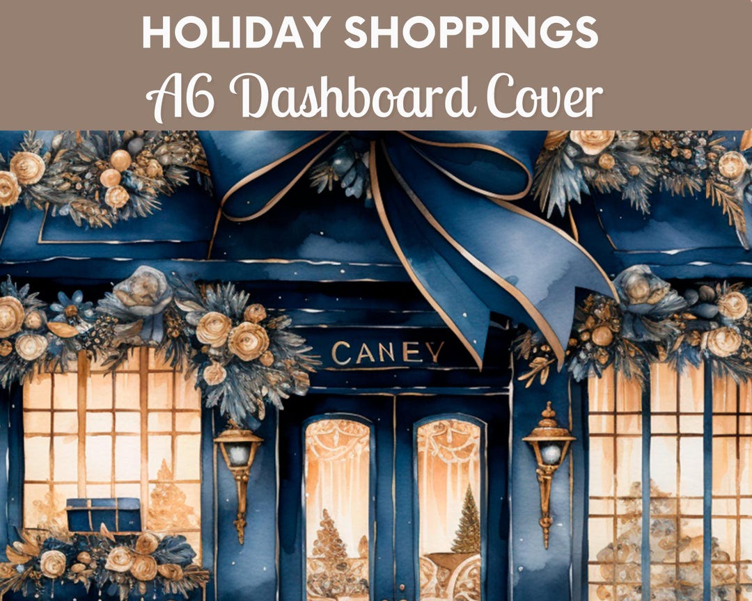 Holiday Shopping | Challenge A6 Dashboard Cover | Budgeting Binder ...