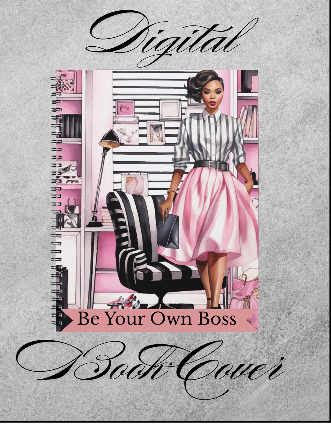 Boss Lady Journal, Notebook Cover PNG, Digital Planner Cover Design - Etsy
