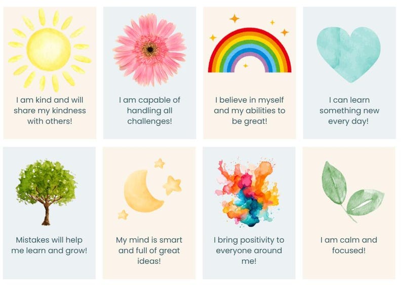 CHILDRENS AFFIRMATION CARDS Kids Printable - Etsy