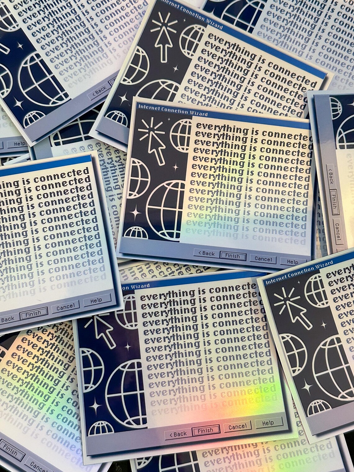 Everything is Connected | 90s Retro Computer Error Sticker | Y2K ...
