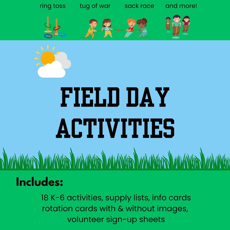 Ultimate Field Day Bundle for K–6 | Activities, Station Cards ...