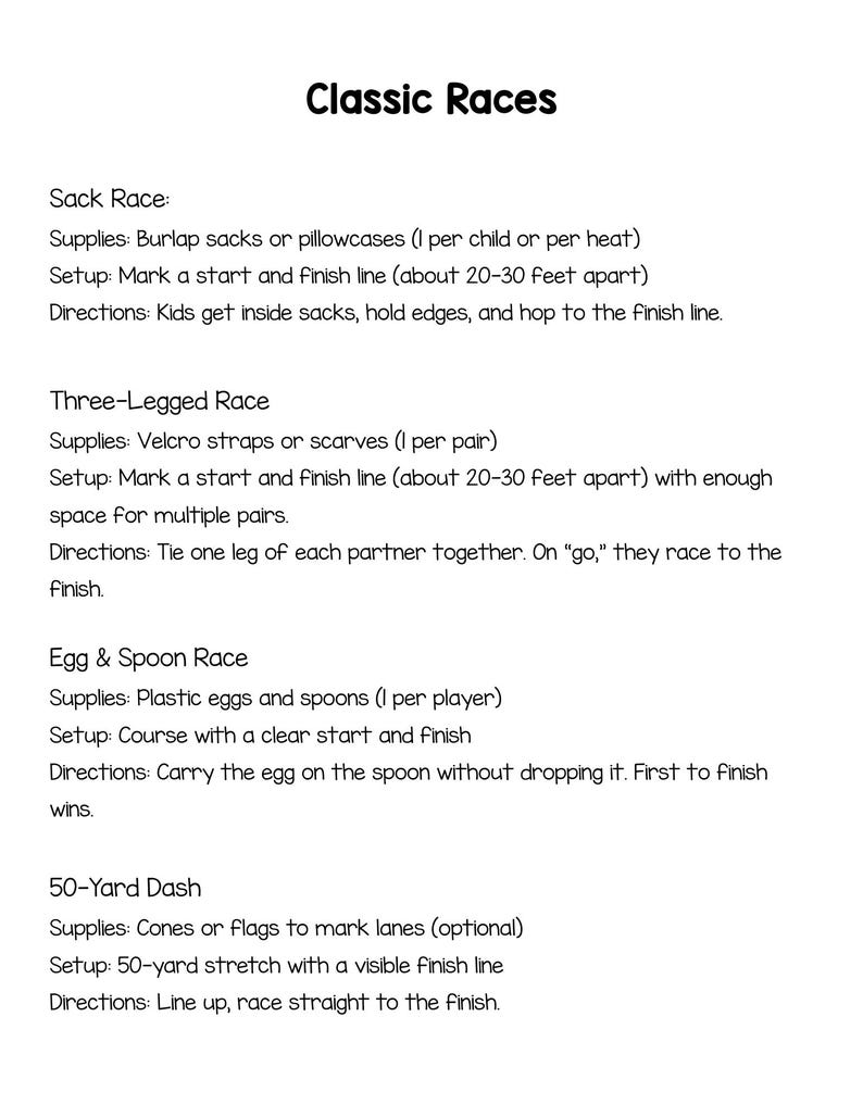 Ultimate Field Day Bundle for K–6 | Activities, Station Cards ...