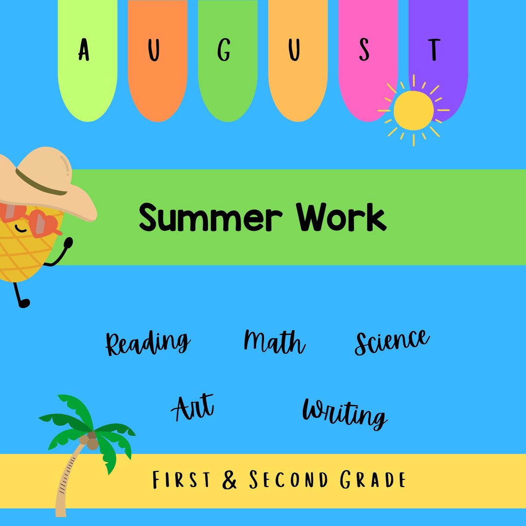 August Summer Learning Packet for 1st–2nd Grade | Weekly Activities for ...