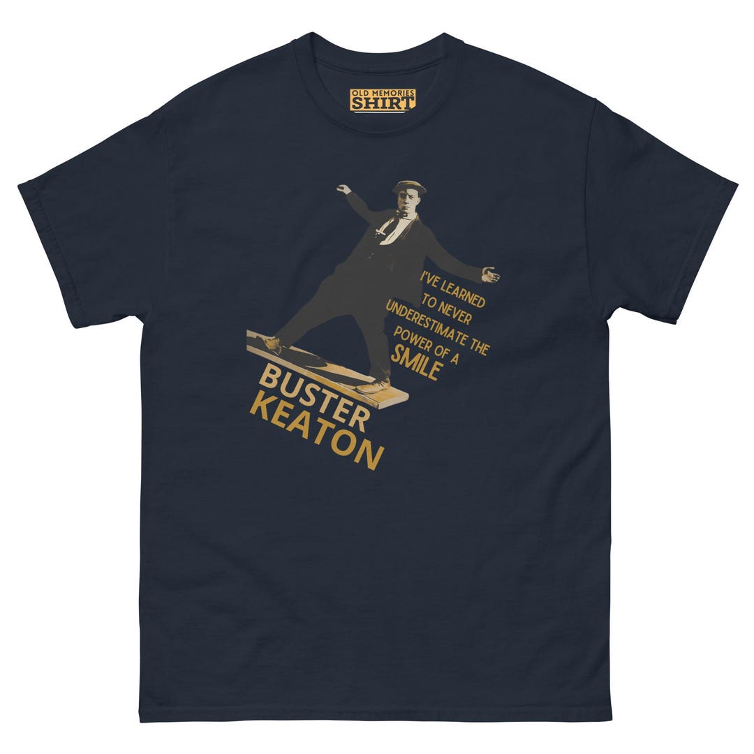 Buster Keaton T-shirt | Vintage Silent Film Legend Tee | Classic Movie ...