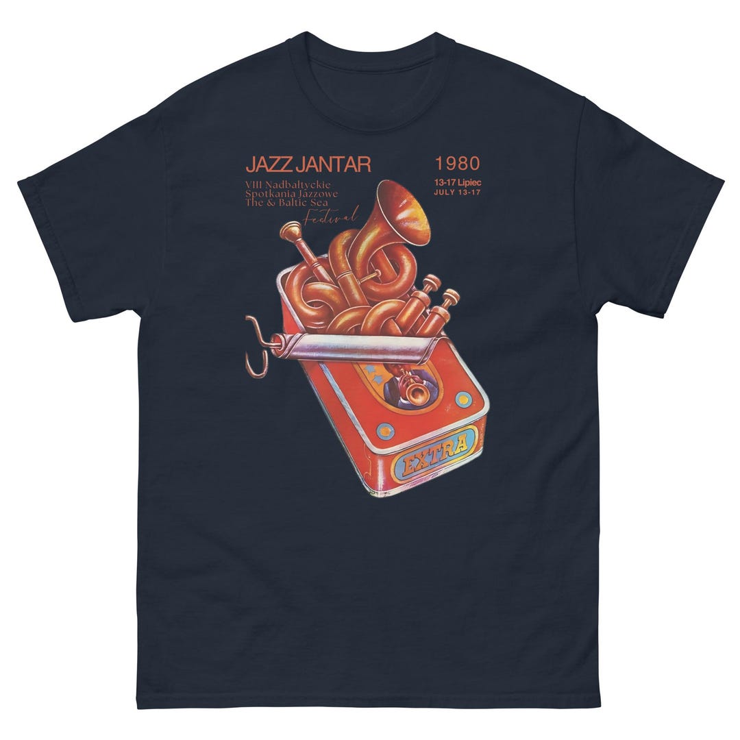 Vintage Jazz Poster T Shirt | Retro 1980s Music Graphic Tee | Classic ...
