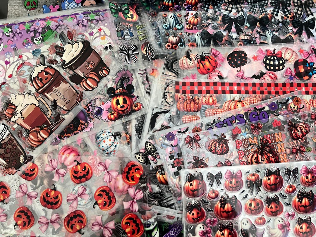Halloween & Fall UV DTF Cup Wraps: Ready-to-press Bundle - Etsy