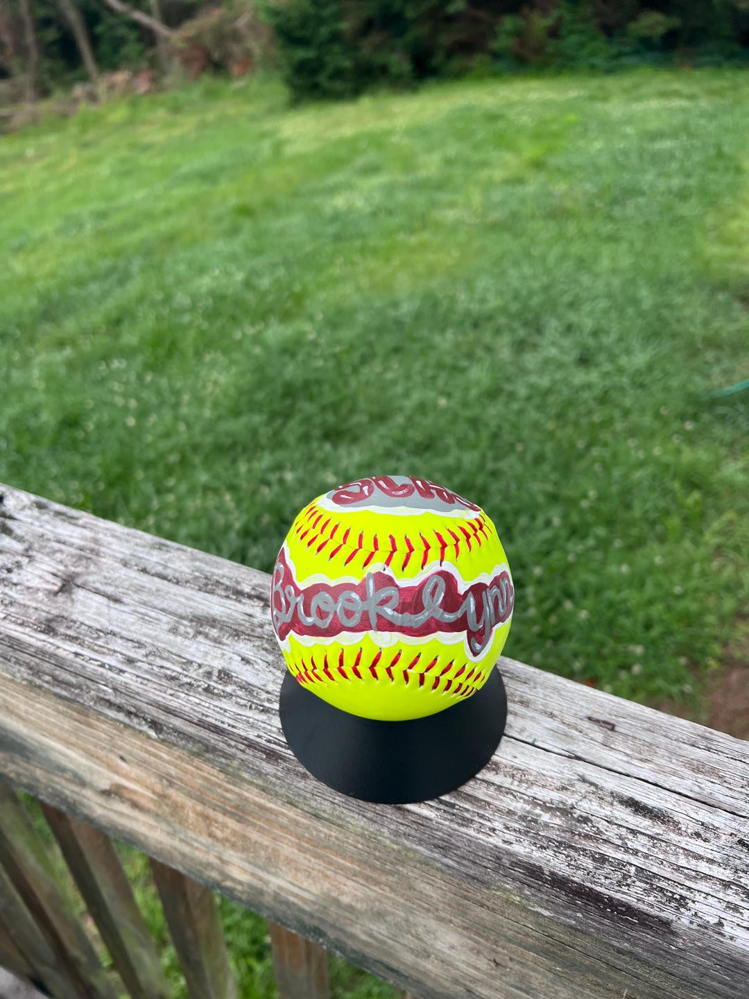 Custom Painted Softball - Etsy